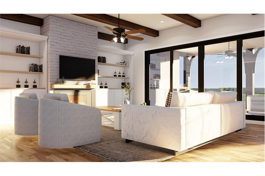 Contemporary Home Plan - 3 Bedrms, 3.5 Baths - 2998 Sq Ft - #193-1264
