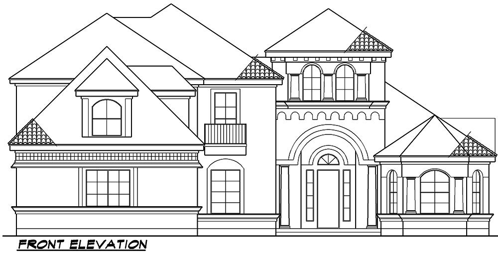 3 Bedrm, 3685 Sq Ft Mediterranean House Plan #195-1042
