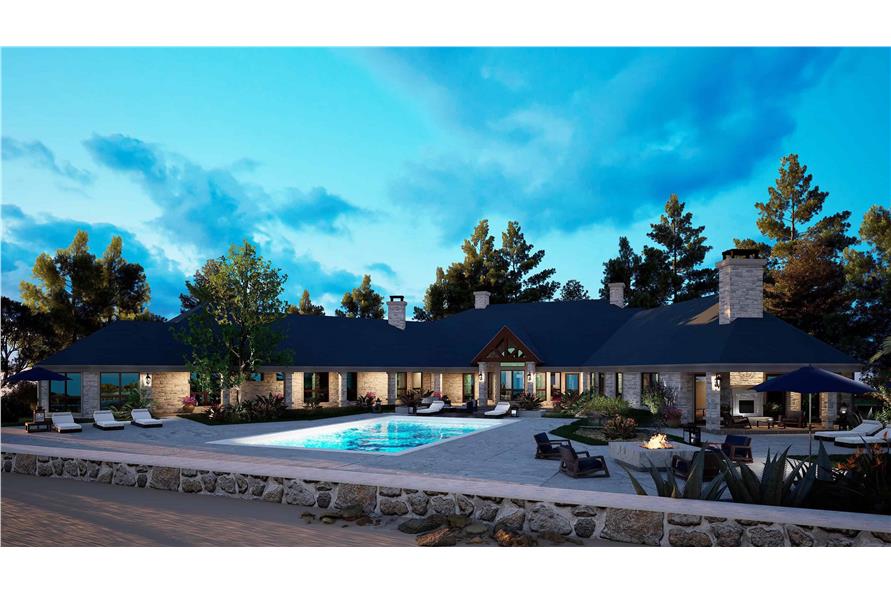 L Shaped Pool With House Plans Garage 4 Bedrm, 6610 Sq Ft Georgian