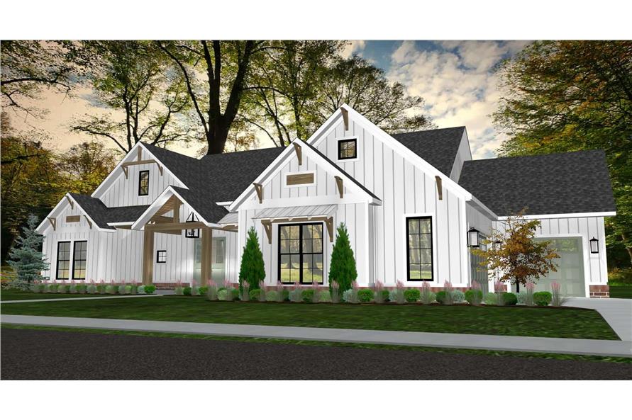 Modern Farmhouse Home Plan - 3 Bedrms, 2.5 Baths - 2205 Sq Ft - #212-1011
