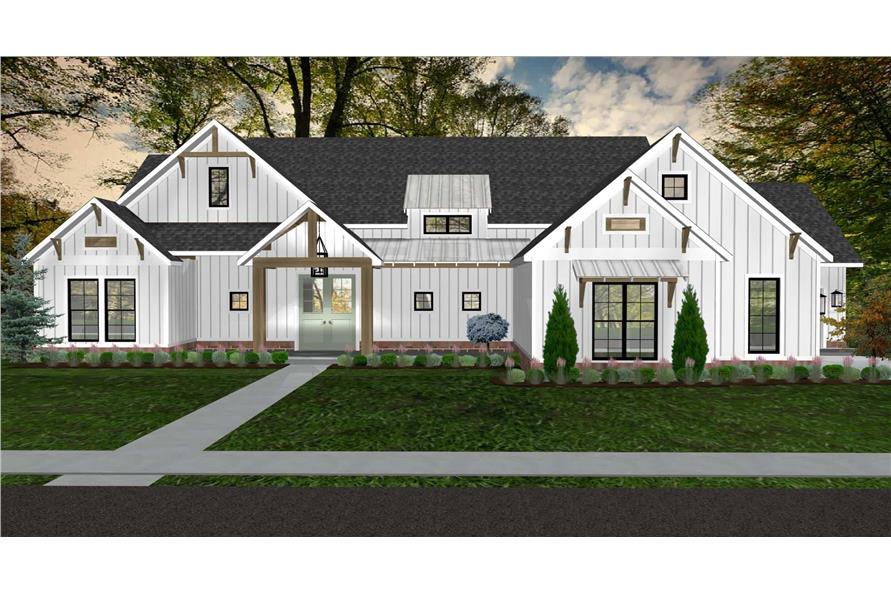 Modern Farmhouse Home Plan - 3 Bedrms, 2.5 Baths - 2205 Sq Ft - #212-1011