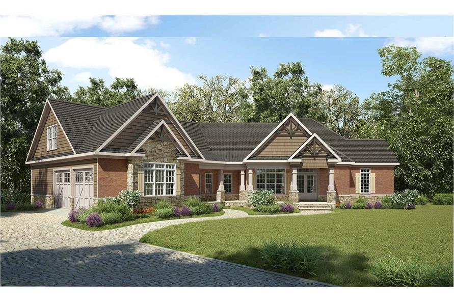 Craftsman Floor Plan - 3 Bedrms, 2.5 Baths - 2767 Sq Ft - #213-1005