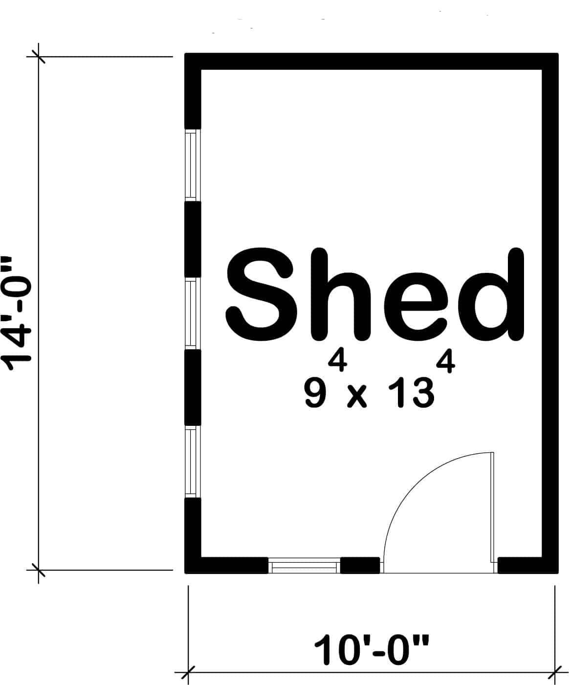 Cottage Home Plan - 0 Bedrms, 0 Baths - 140 Sq Ft - #100-1361