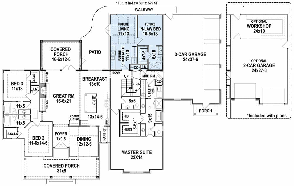 Transitional Farmhouse - 3 Bed, 3.5 Bath, 2484 Sq Ft - #106-1324