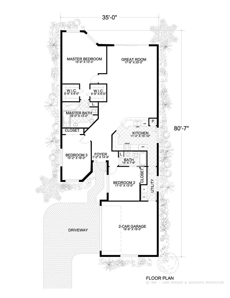 Florida Style Home with 3 Bdrms, 2271 Sq Ft | Floor Plan #107-1086