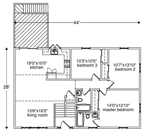 Multi-Level - Small Home with 3 Bedrms, 1777 Sq Ft | Plan #110-1185