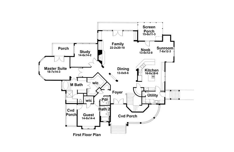 House Plan - 4 Bedrms, 3 Baths - 4345 Sq Ft - #117-1090
