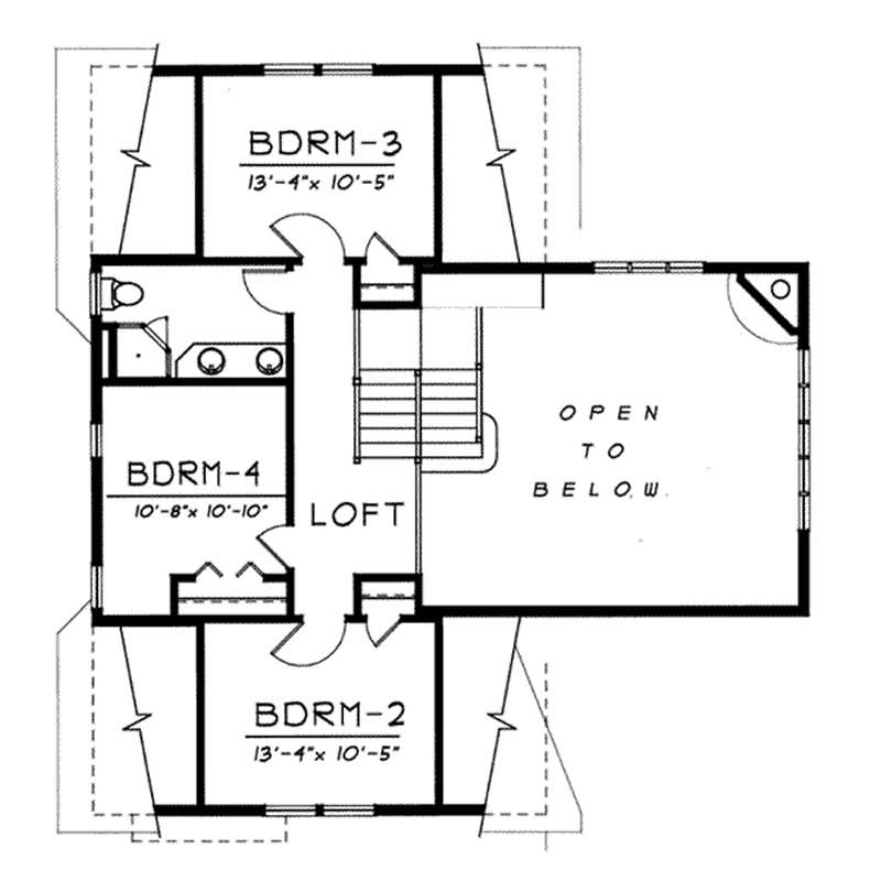 Traditional, French House Plans - Home Design DDI100-214 # 2054
