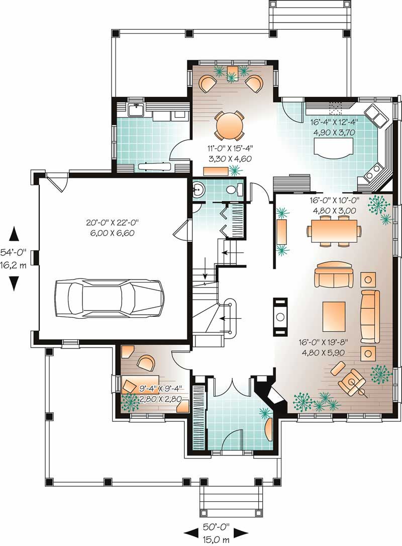 Country, Traditional, European House Plans - Home Design DD-3849 # 11442