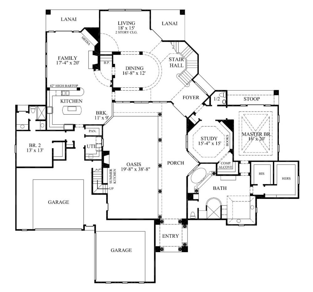 Mediterranean, Spanish House Plans - Home Design GMLD-552 # 8692
