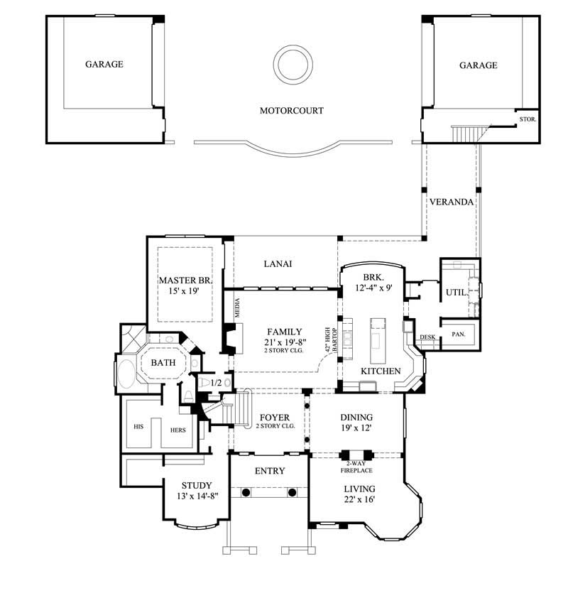 Luxury, Mediterranean, Spanish House Plans - Home Design GMLD-193-b # 8636