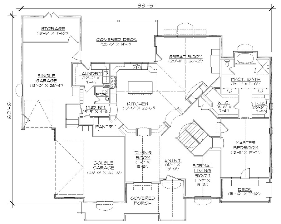 Texas Style House Plans: 2647 sq. ft. Home Plan 135-1087