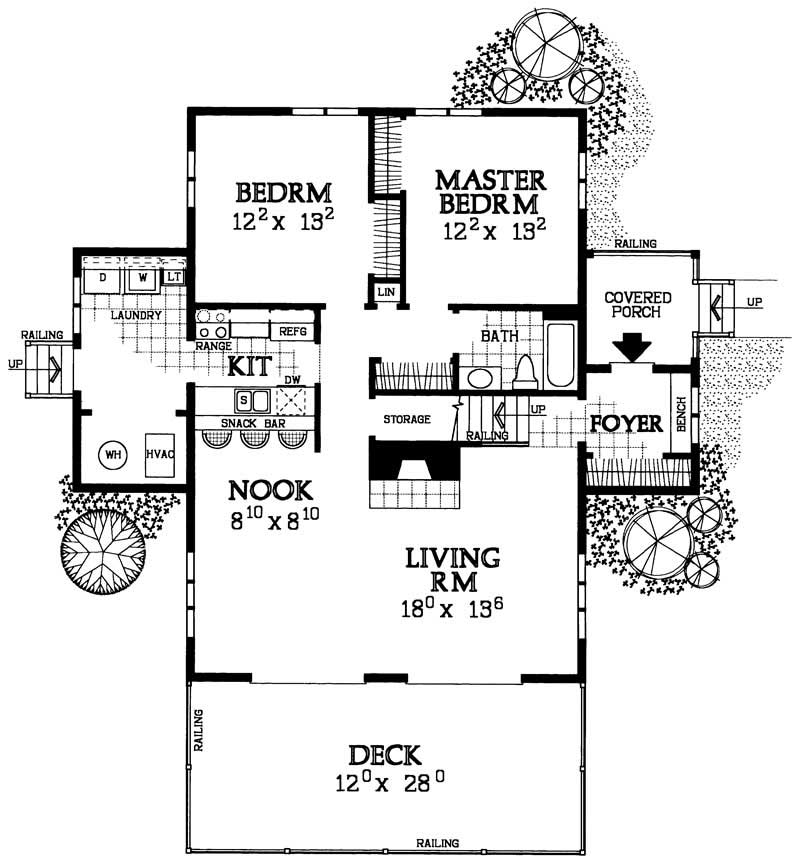 Contemporary House Plans - Home Design HW-3844 # 17974