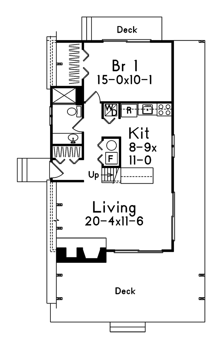 3 Bedrm, 1272 Sq Ft Vacation Homes House Plan #138-1326