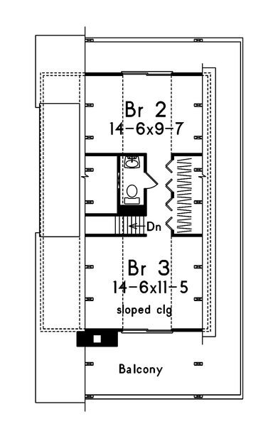 3 Bedrm, 1272 Sq Ft Vacation Homes House Plan #138-1326
