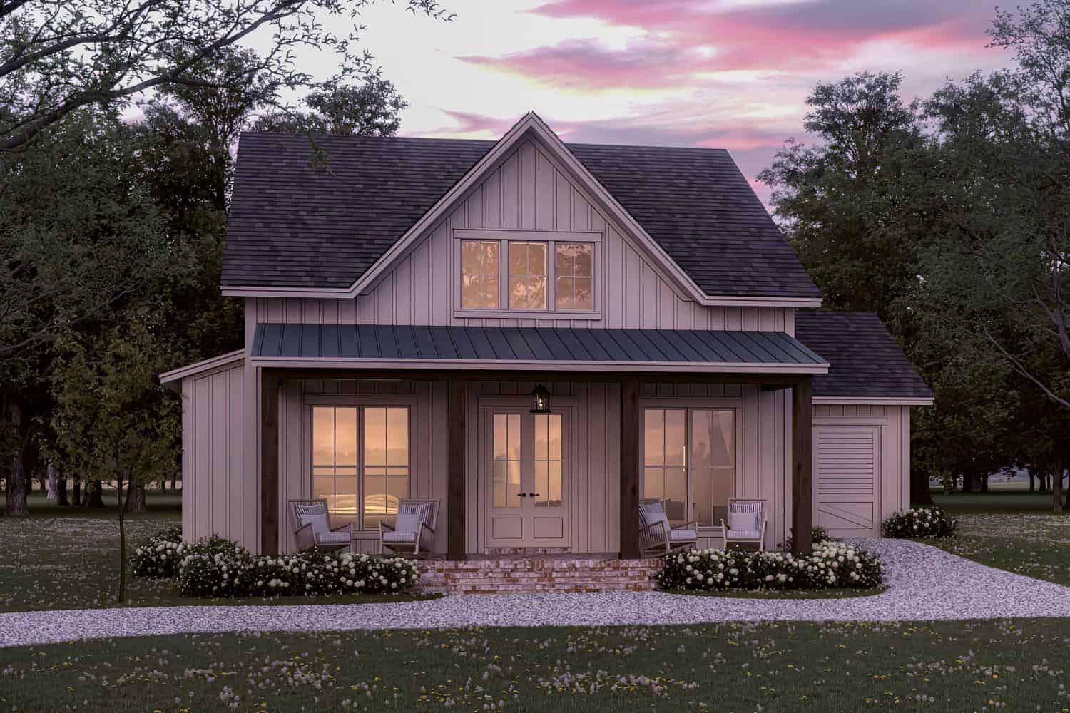 Modern Farmhouse Home Plan - 3 Bedrms, 2 Baths - 1479 Sq Ft - #142-1456