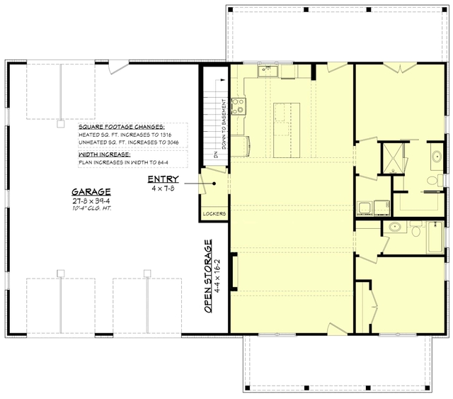Modern Farmhouse House Plan - 2 Bedrms, 2 Baths - 1280 Sq Ft - #142-1560