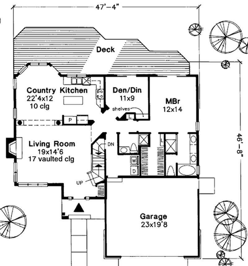 Cape Cod Home Plan - 3 Bedrms, 2.5 Baths - 2100 Sq Ft - #146-1334