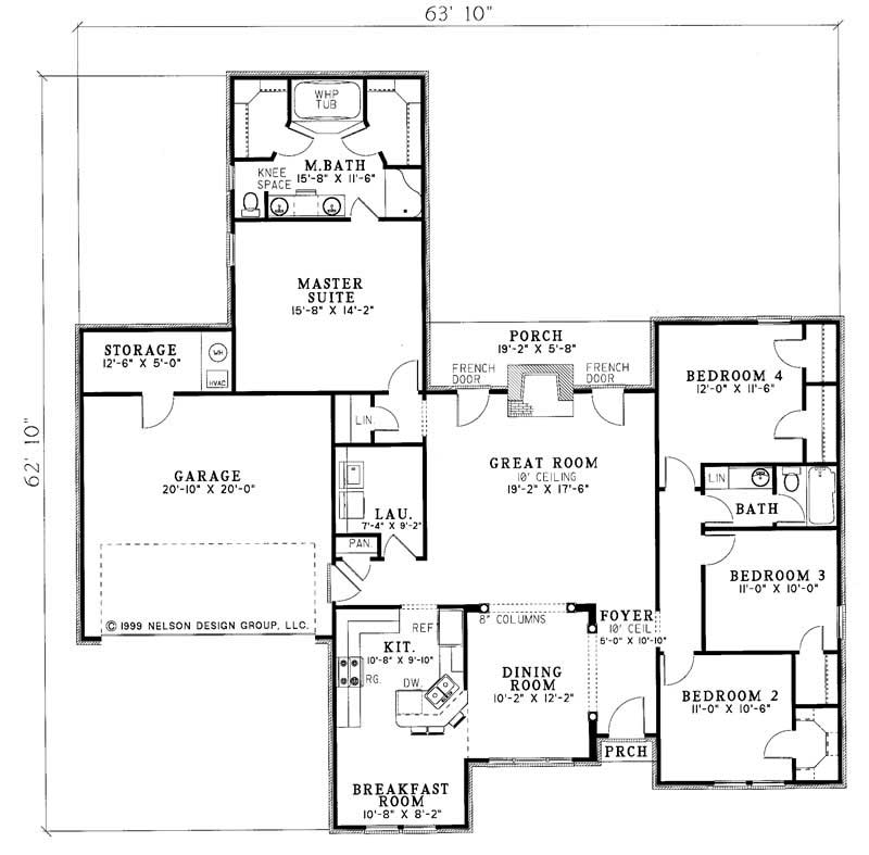 Traditional, French House Plans - Home Design ndg-364 # 3922