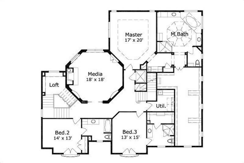 French, Country House Plans - Home Design OHP-20617 # 16185
