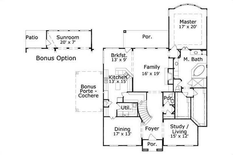 French House Plans - Home Design OHP-990550-2 # 15741