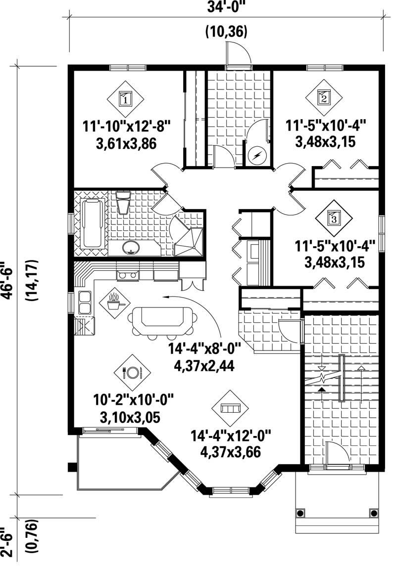 Multi-Level, Multi-Unit House Plans - Home Design PI-40343 # 17901