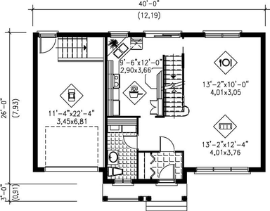 Multi-Level House Plans - Home Design PI-20388 # 12914