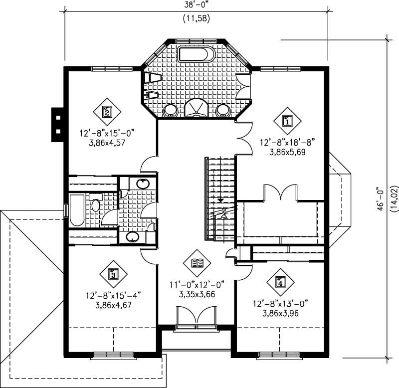 Multi-Level House Plans - Home Design PI-20451 # 12221