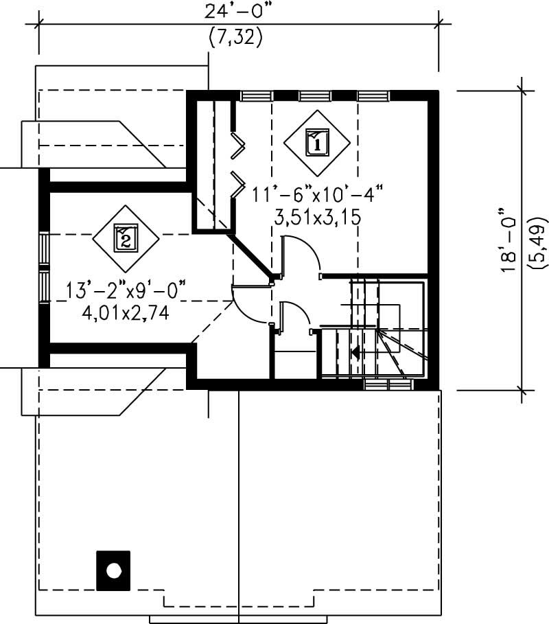 Lake Floor Plan - 3 Bedrms, 1 Baths - 994 Sq Ft - #157-1419