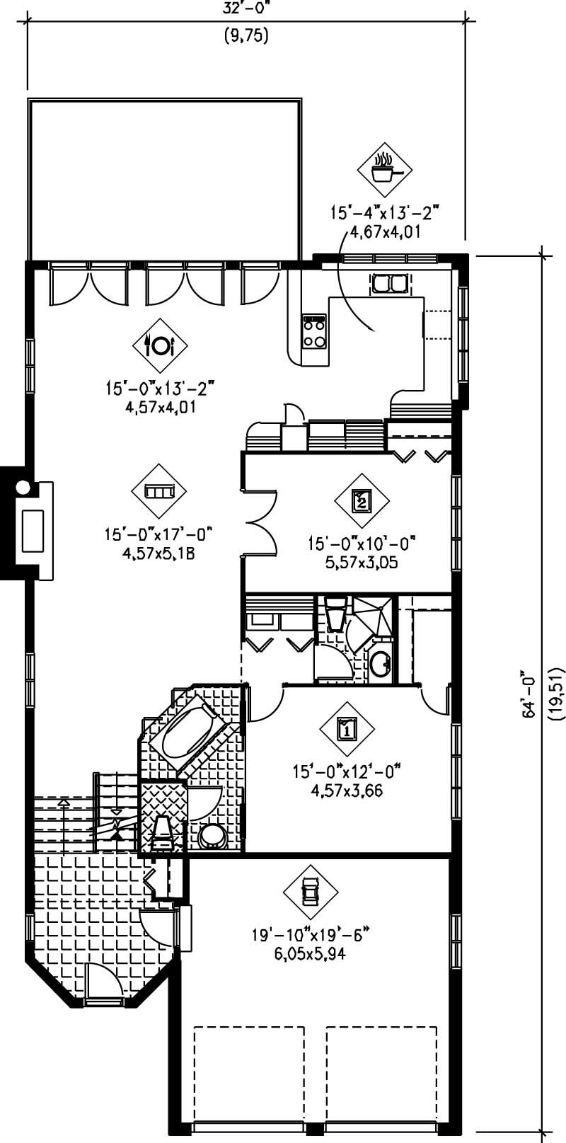 Multi-Level House Plans - Home Design PI-20930 # 12261