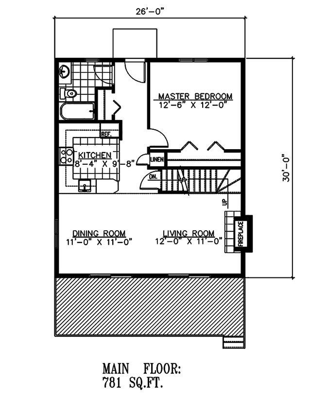 3 Bedrm, 1258 Sq Ft Cottage House Plan #158-1295