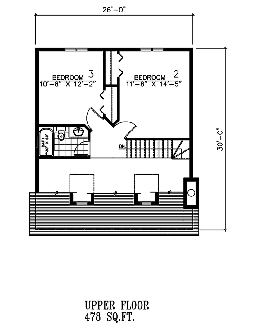 3 Bedrm, 1258 Sq Ft Cottage House Plan #158-1295