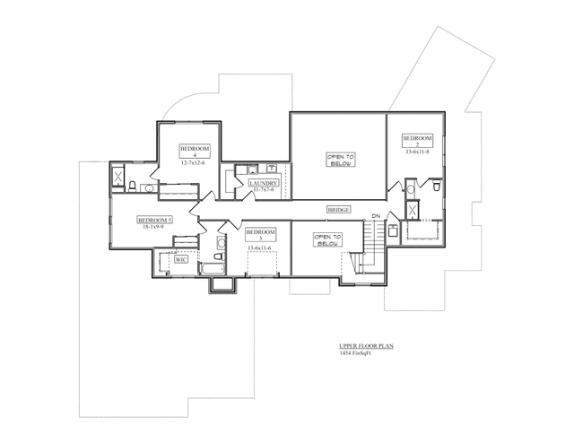 Contemporary Floor Plan - 5 Bedrms, 4.5 Baths - 4146 Sq Ft - #161-1206