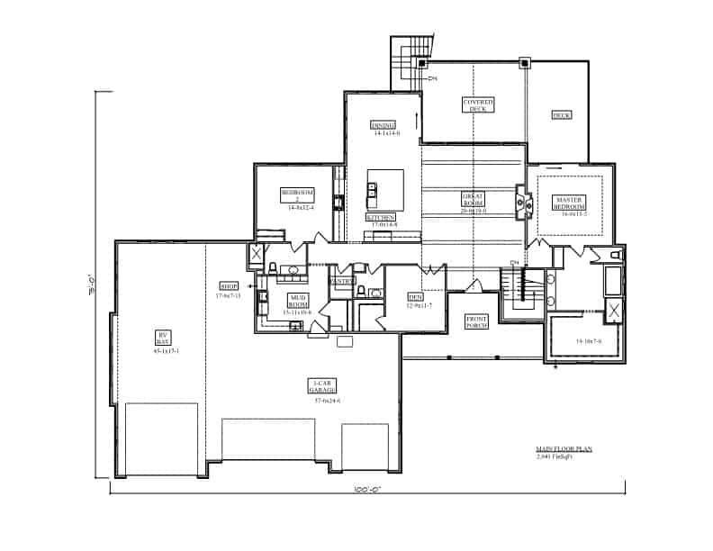 Rustic House Plan - 2-5 Bedrms, 2.5-4.5 Baths - 2641-4971 Sq Ft - #161-1232