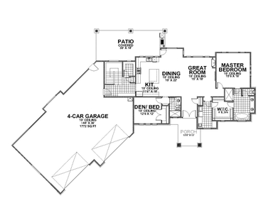 Contemporary Plan, 2-4 Bedrms, 2-3 Baths, 2003-4006 Sq Ft #162-1100