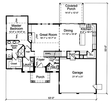 Farmhouse Home - 4 Bedrms, 2.5 Baths - 2052 Sq Ft - Plan #169-1179
