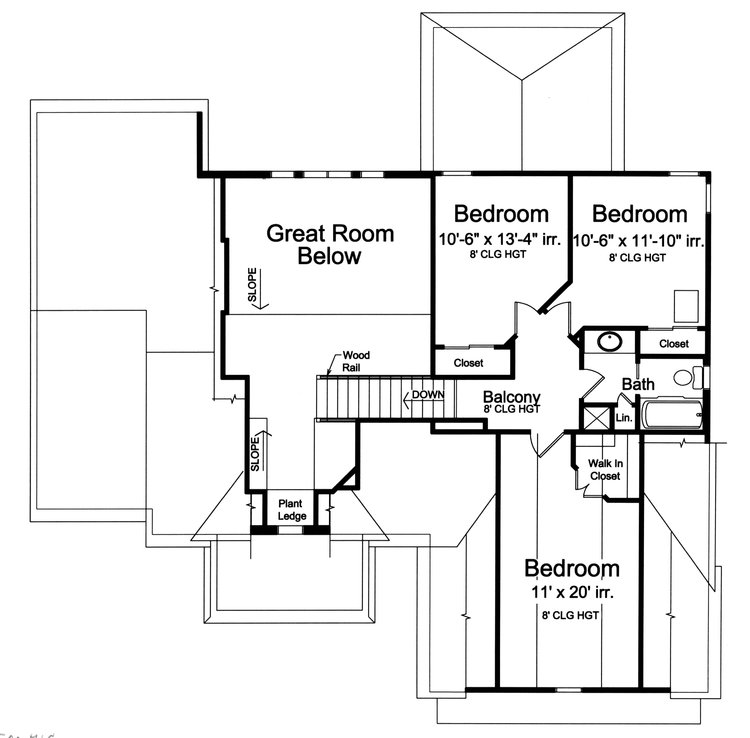 Farmhouse Home - 4 Bedrms, 2.5 Baths - 2052 Sq Ft - Plan #169-1179
