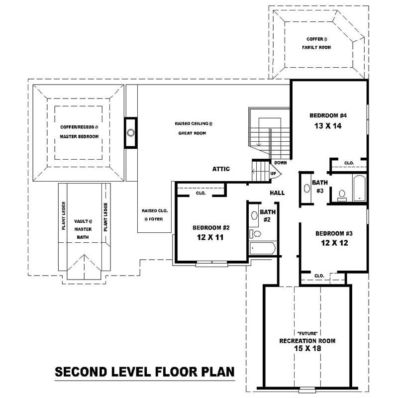 Traditional House Plan - 4 Bedrms, 3 Baths - 3000 Sq Ft - #170-3055