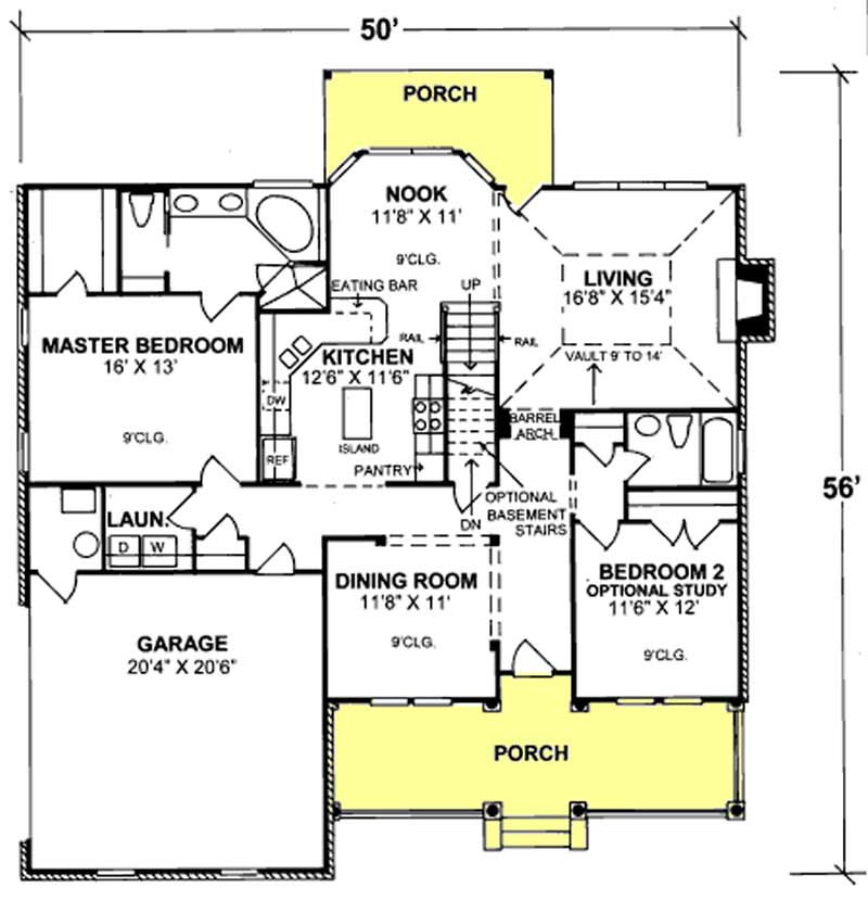Traditional, Country House Plans - Home Design Rockbridge # 5396