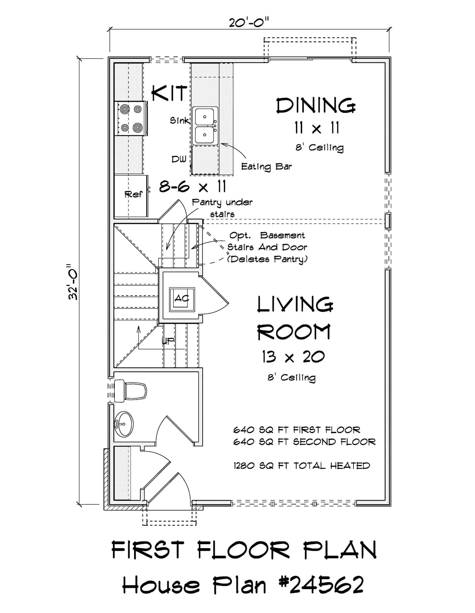 Contemporary House Plan - 3 Bedrms, 2.5 Baths - 1280 Sq Ft - #178-1542