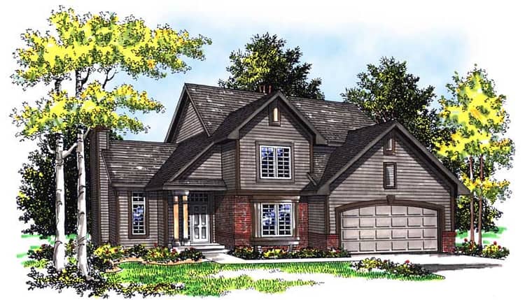 Country - Traditional Home with 4 Bedrooms, 1999 Sq Ft | House Plan ...
