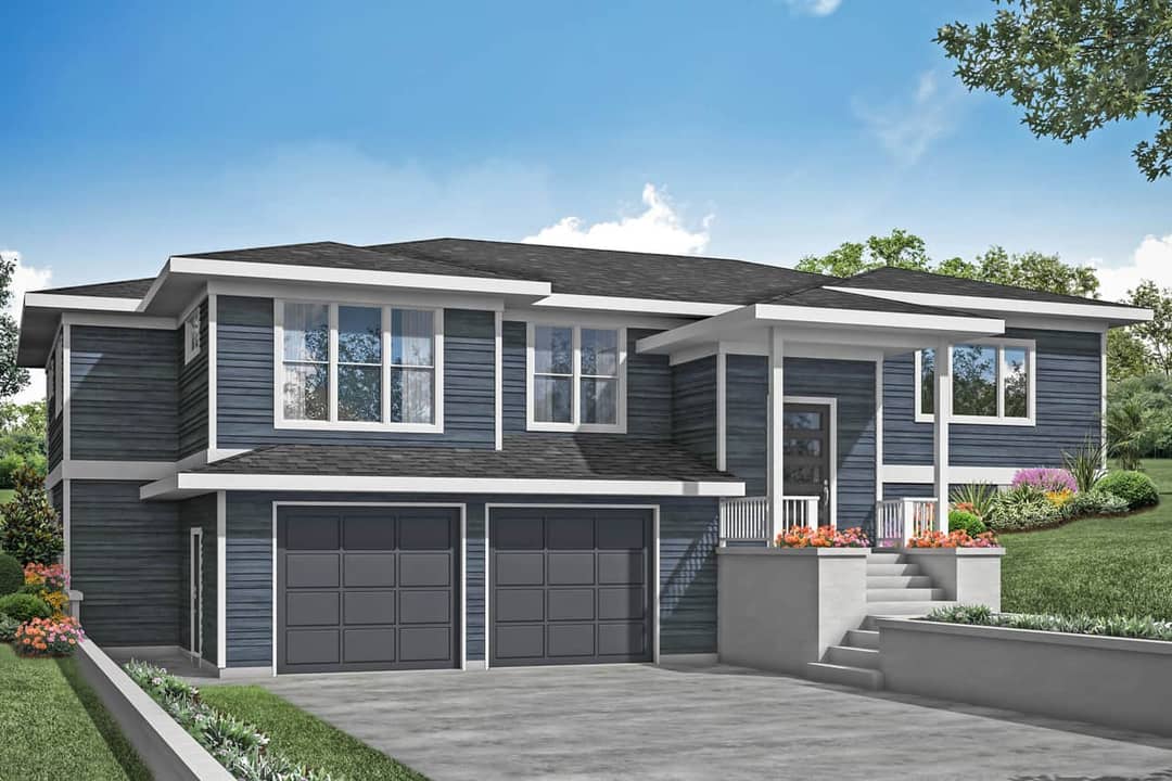 Multi-Level Floor Plan - 3 Bedrms, 2.5 Baths - 2431 Sq Ft - Plan #108-1989