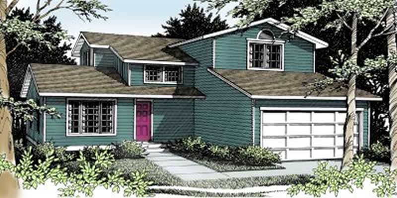 Traditional, Multi-Level House Plans - Home Design DDI92-214 # 2015