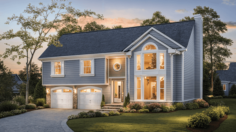 Multi-Level, Traditional House Plans - Home Design 1.7-16-18 D.4 # 7495