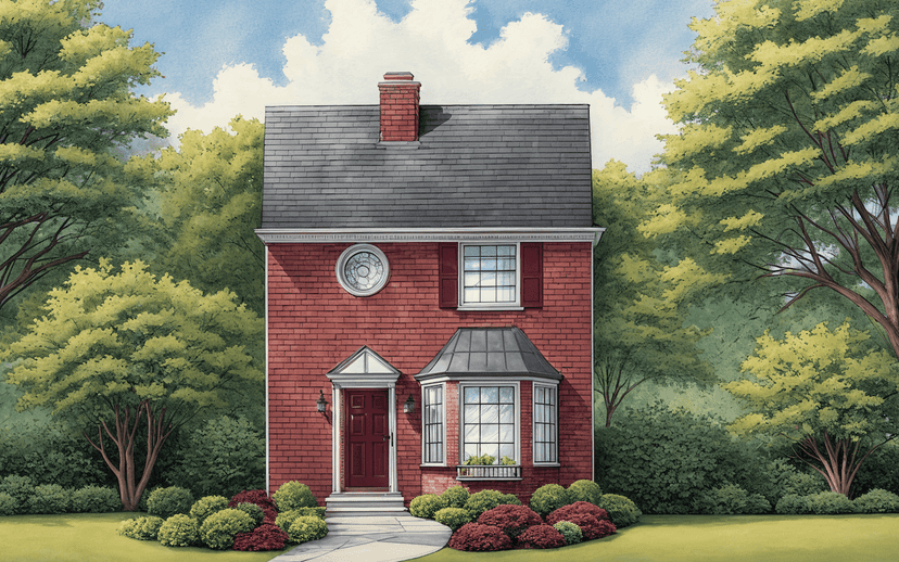 Townhouse in Colonial Style Plan #124-1145: 2 Bedrooms, 1131 Sq Ft