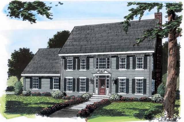 Colonial House Plans - Home Design GAR-24970 # 20135