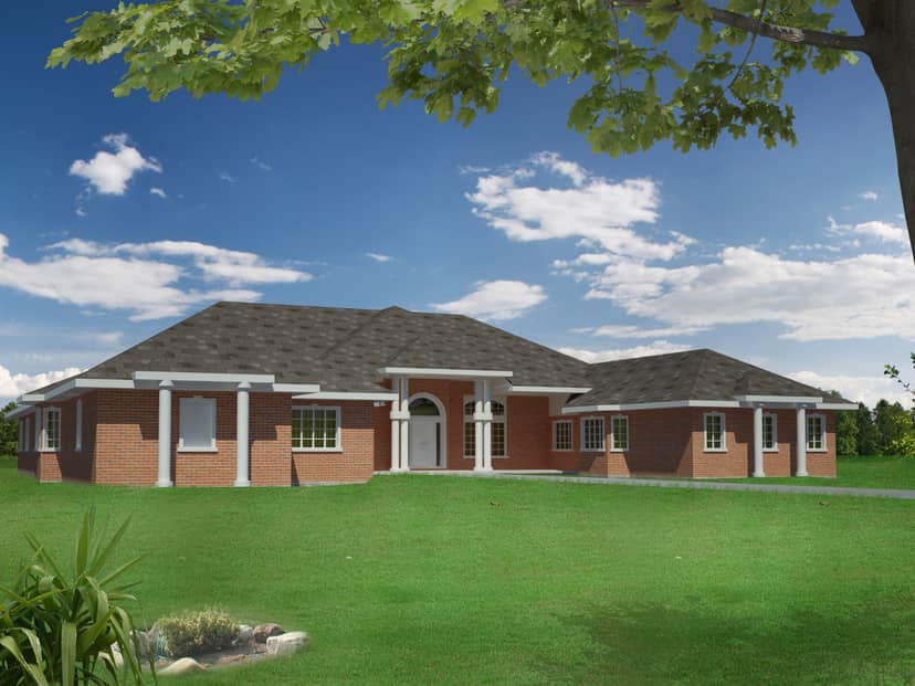 Traditional Home - 10 Bdrm, 6.5 Bath, 6005 Sq Ft - Plan #132-1540