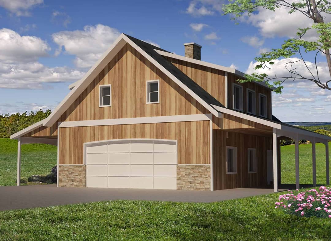 Garage with 5-Car, 1335 Sq Ft | Plan #132-1786