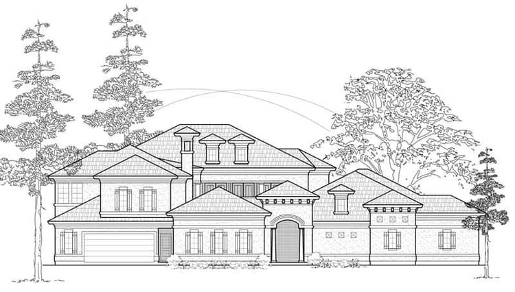 Mediterranean, Spanish House Plans - Home Design GMLD-552 # 8692