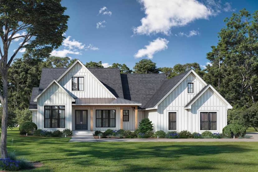 Farmhouse House Plan - 4 Bedrms, 2.5 Baths - 2364 Sq Ft - #142-1550